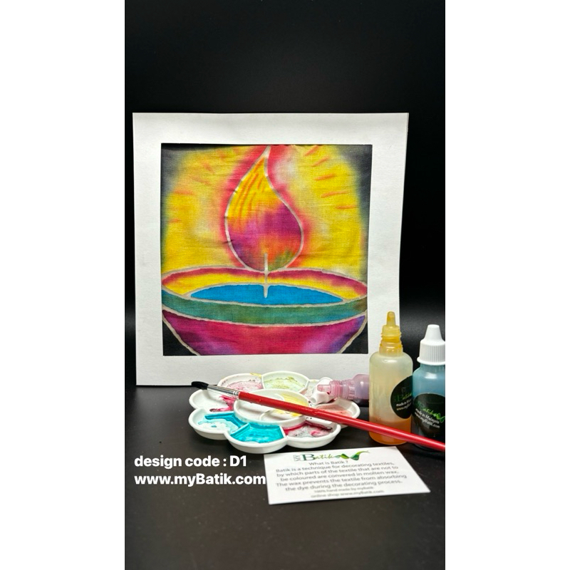 Diwali festival ~ Deepavali design DIY Batik Painting! Easy and ...
