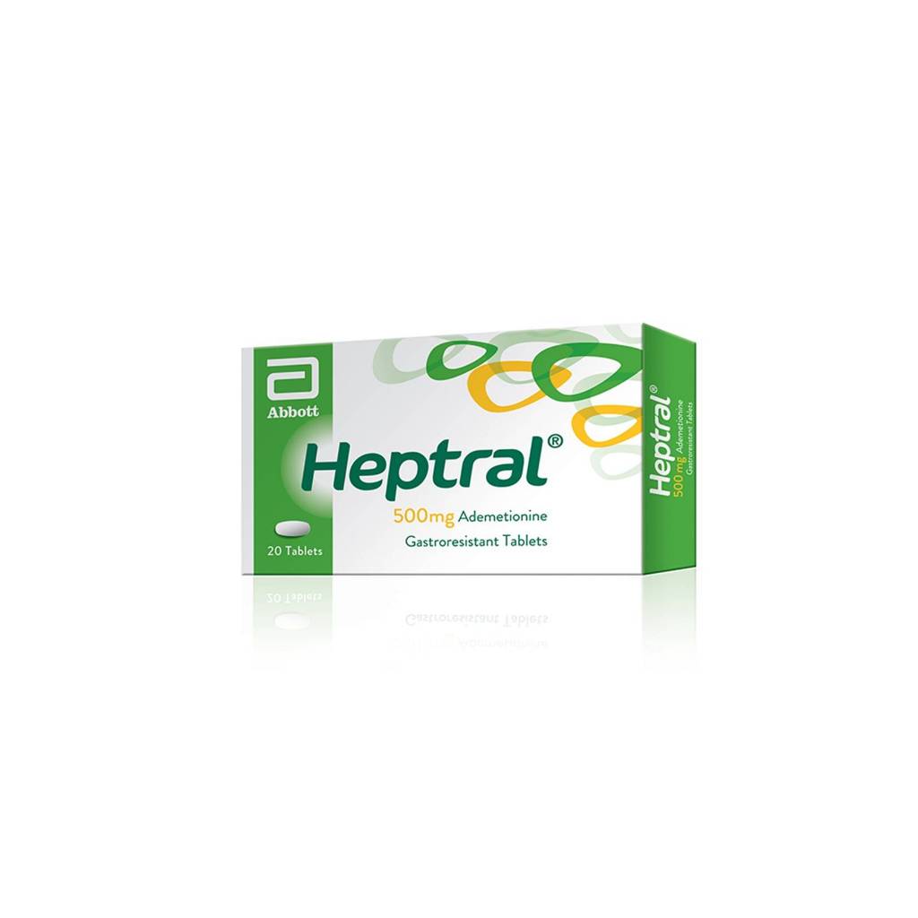 ABBOTT HEPTRAL 500MG ADEMETIONINE LIVER FATIGUE *COMES WITH ZIPPER BAG ...