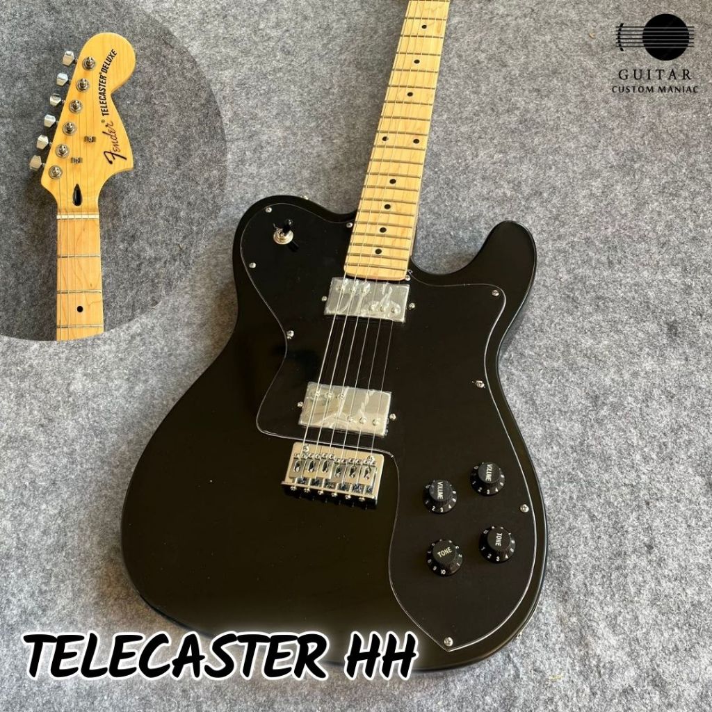 GCM Custom Made Telecaster HH MatteBlack Electric Guitar Custom Maniac ...