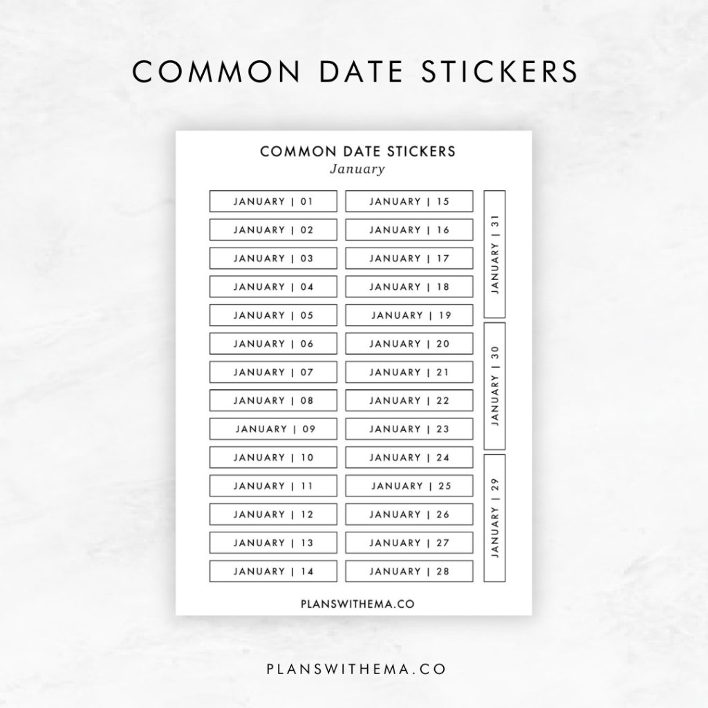 Common Date Planner Sticker | Shopee Malaysia
