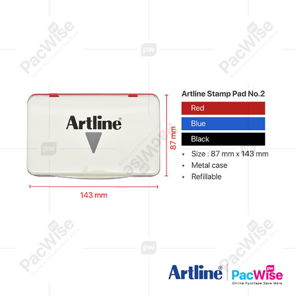 Artline & Astar Stamp Pad / Pad Setem Ink Pad – Stamp Pad Office ...