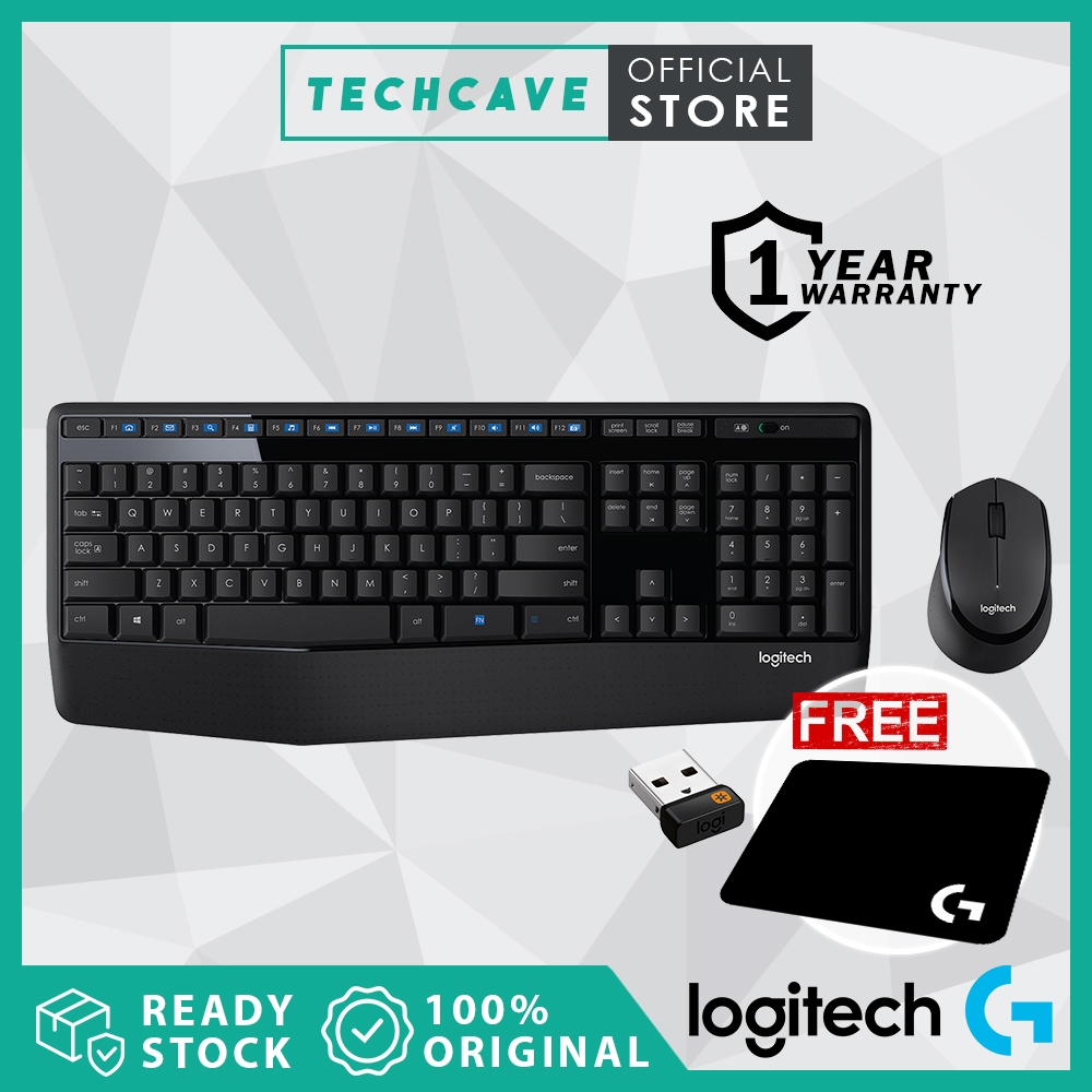 (Ready Stock) Logitech MK345 Full-Sized Wireless Keyboard and Mouse ...