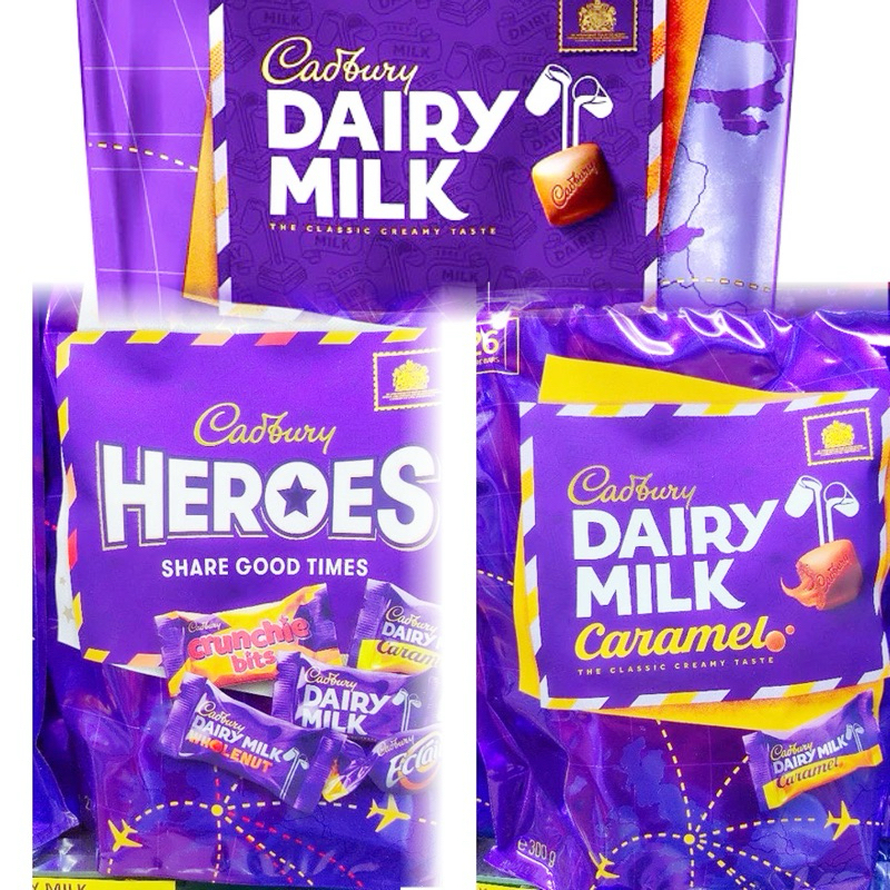 Coklat Langkawi Cadbury Dairy Milk Wholenut/Caramel/Heroes (UK ...