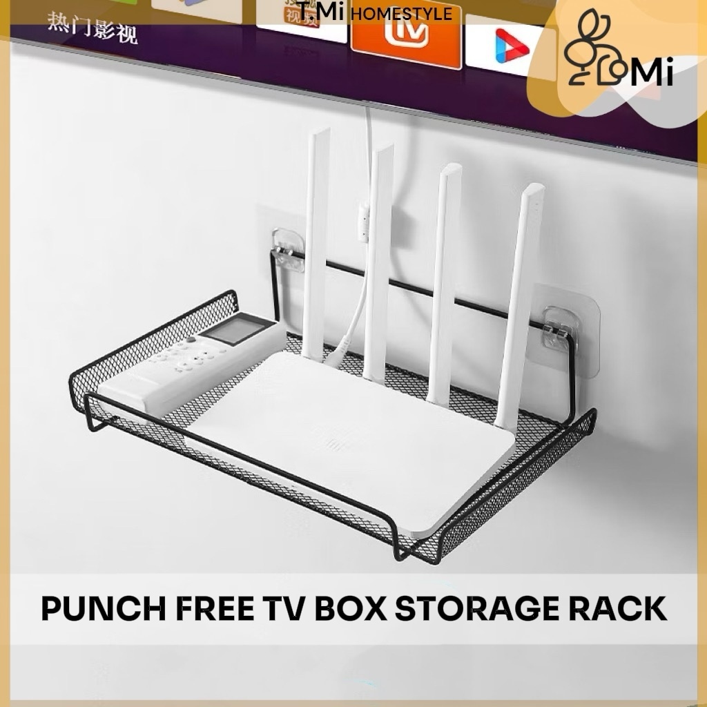 TMi Rack Home Organizer Wall-Mounted Router Storage Rack Home TV Set ...