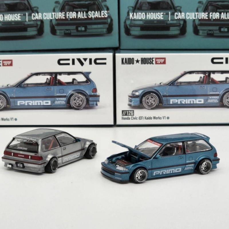 SEALED BOX MINI GT X KAIDO HOUSE HONDA CIVIC (EF) KAIDO WORKS V1 GREEN ...