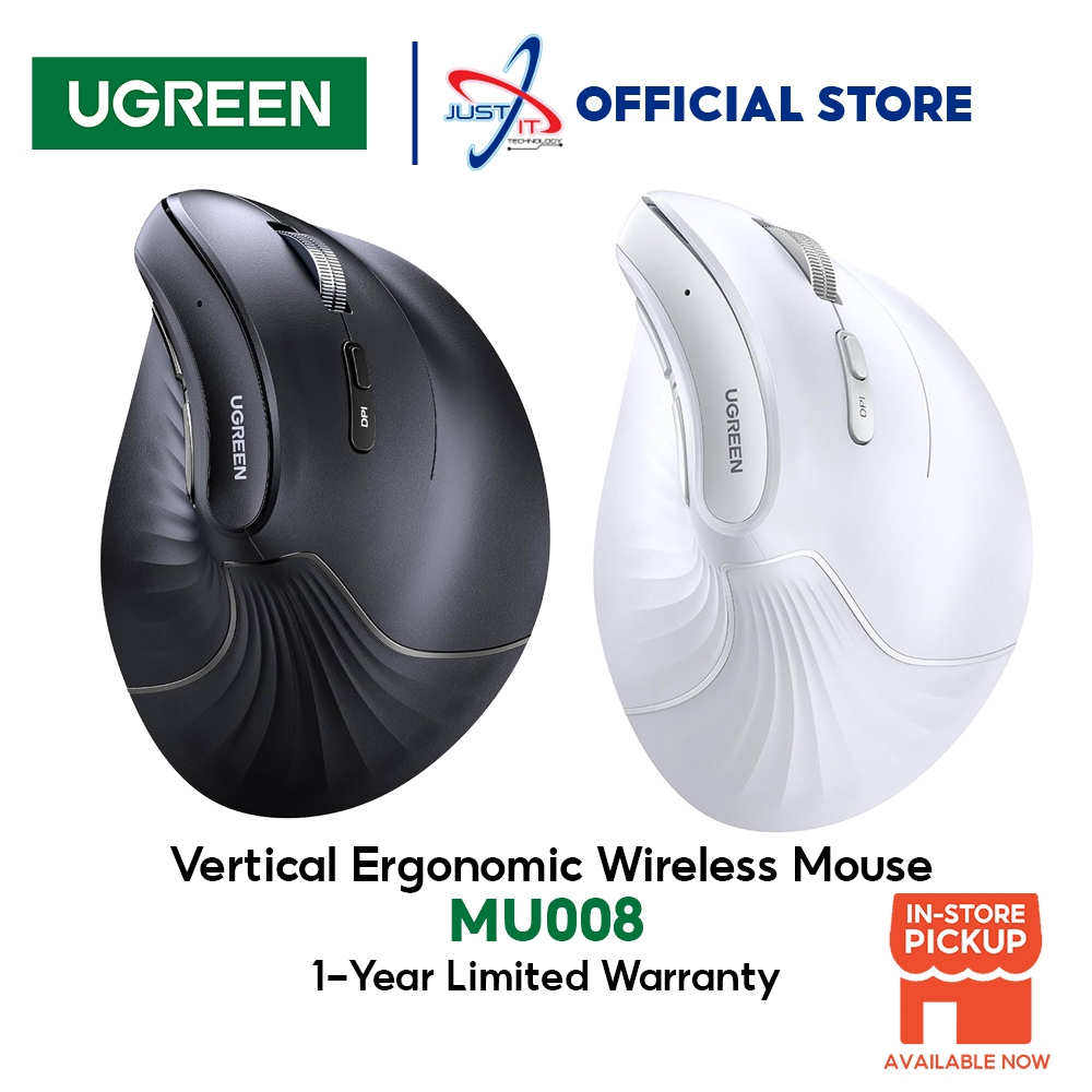 UGREEN MU008 Vertical Ergonomic Multi-Mode Bluetooth Wireless Mouse ...