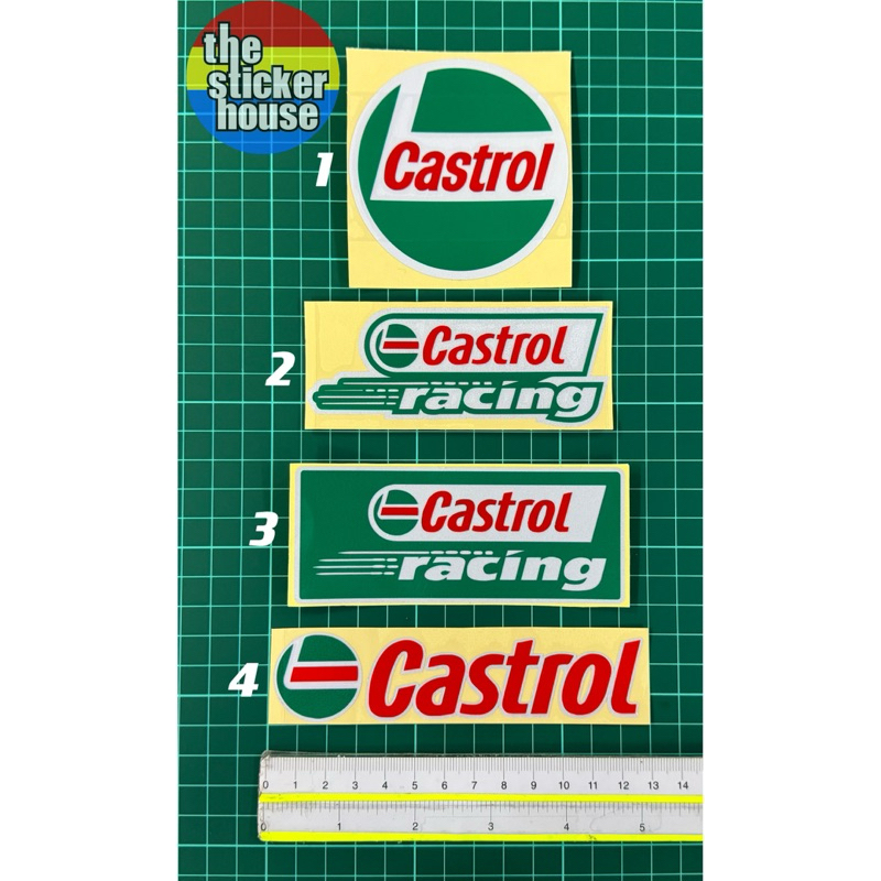 STICKER LOGO CASTROL / CASTROL RACING STICKER CUTTING OVERLAPPING ...