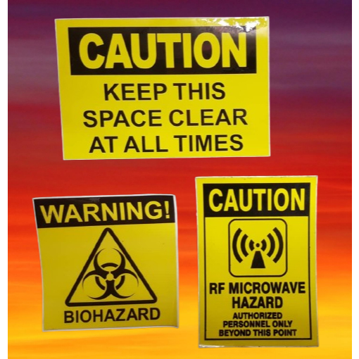 CAUTION WARNING BIOHAZARD MICROWAVE HAZARD STICKER | Shopee Malaysia