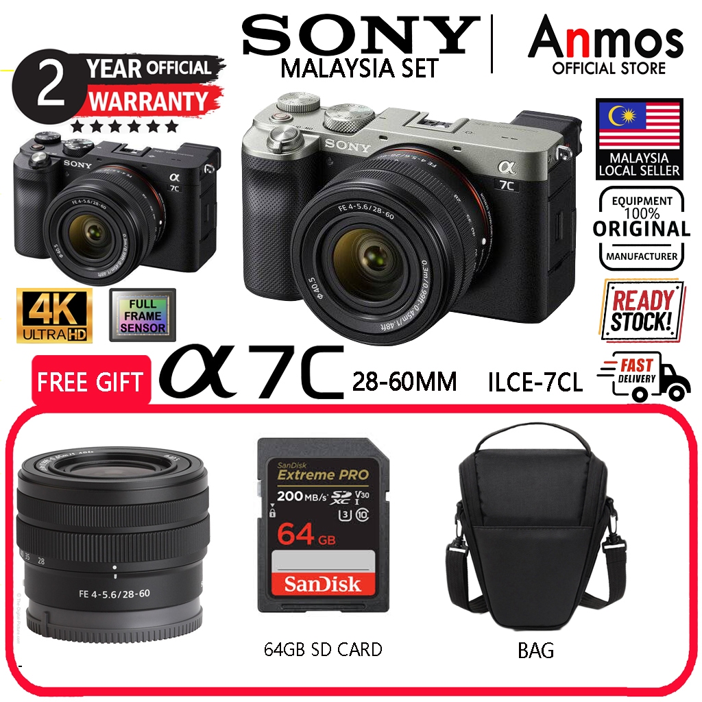 Sony Alpha A7C ILCE-7C Full Frame 24MP 4K UHD Mirrorless Camera | With ...