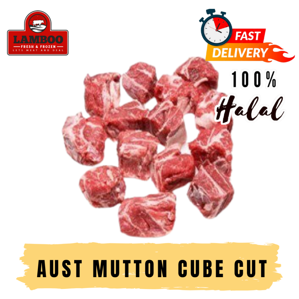 Australia Frozen Mutton with bone Cube Cut 500g / 1kg | Shopee Malaysia