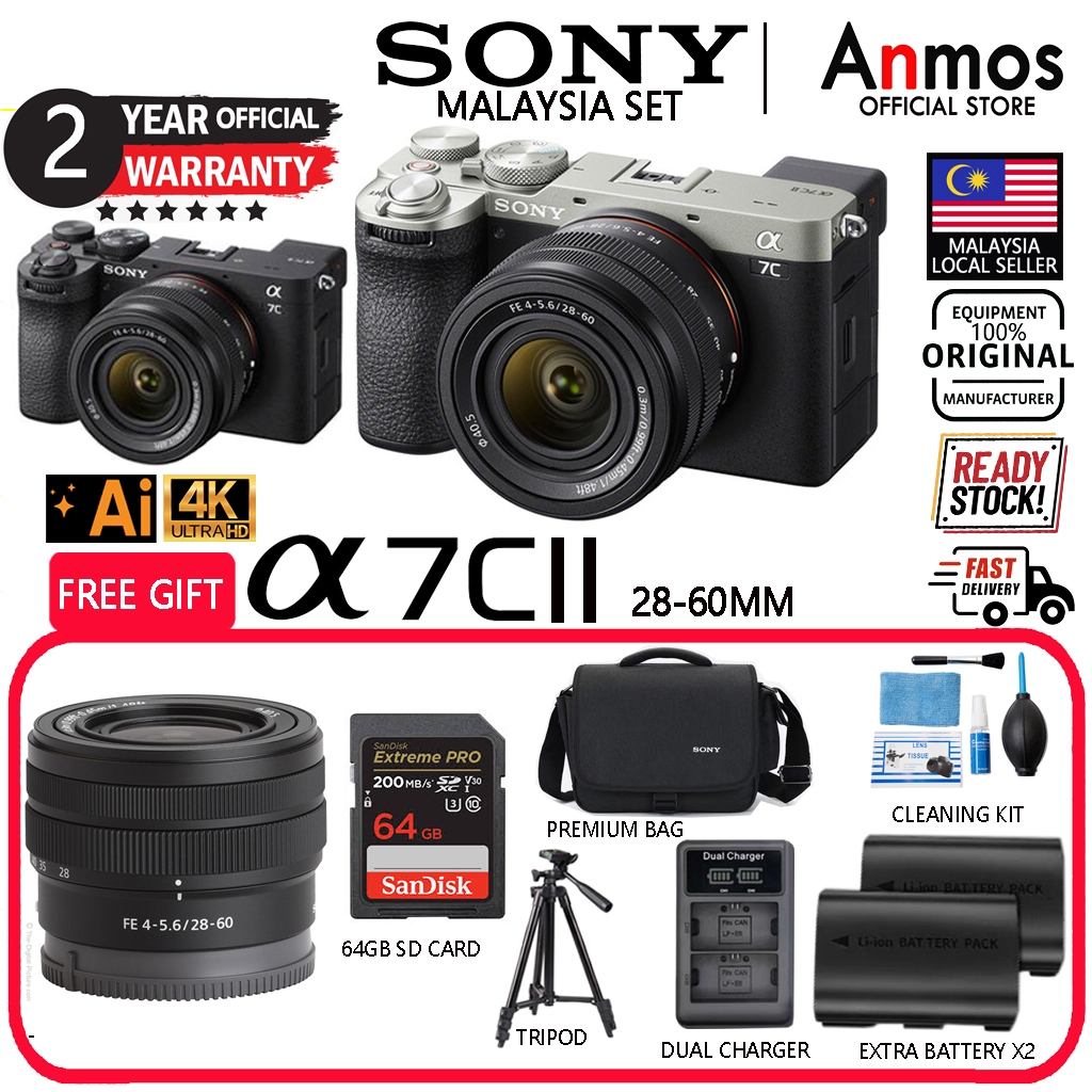 Sony Alpha A7C II ILCE-7CM2 A7C MARK 2 Full Frame 4K UHD Mirrorless ...