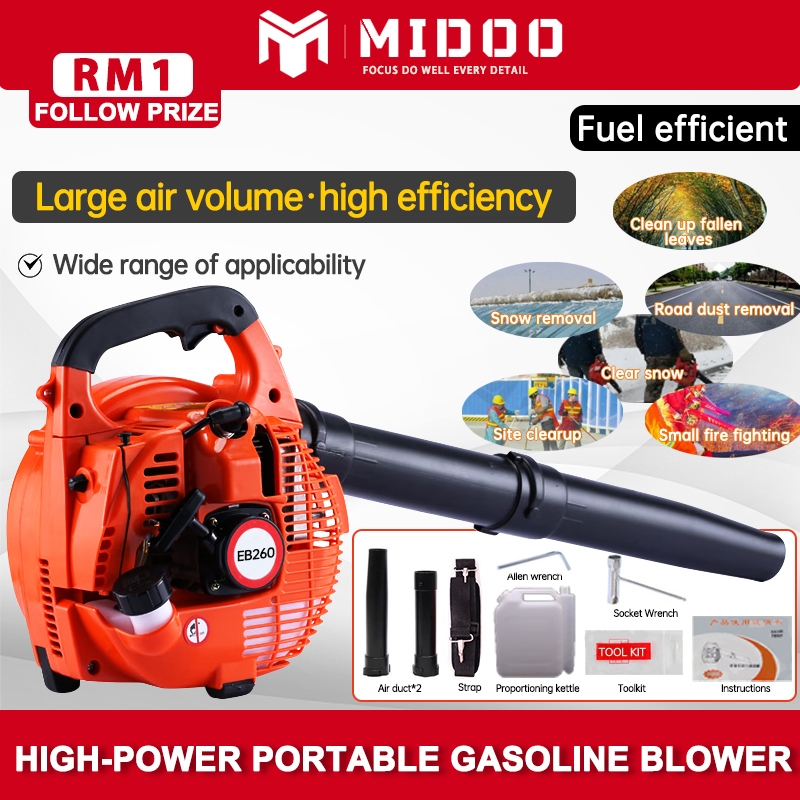 Portable One Hand Engine Leaf Blower Petrol Hand Air Blower Powerful Wind Blower Sapu Daun ...