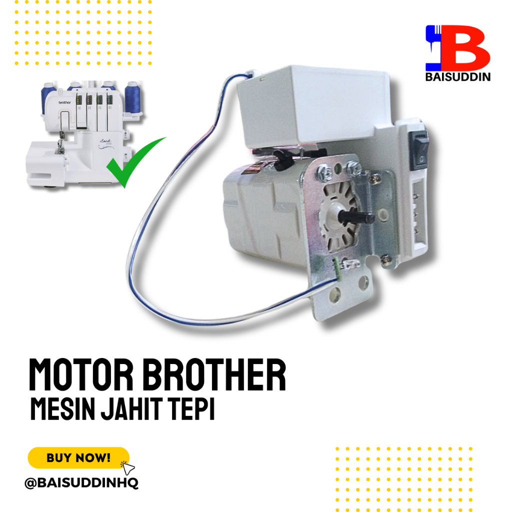 [ORIGINAL BROTHER] Motor Mesin Jahit Tepi Brother 2104D / Motor for ...