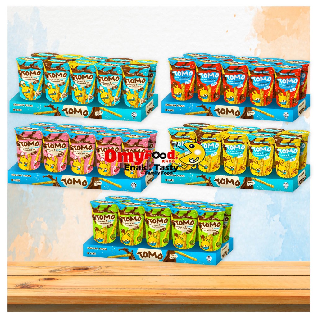 40g x 10cup TOMO Crunchy Sticks [Double Choco/Choco & Vanilla/Choco ...