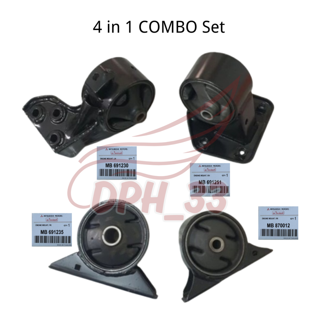 [4 IN 1 COMBO SET] Mitsubishi OEM Engine Mounting Proton Wira / Satria ...
