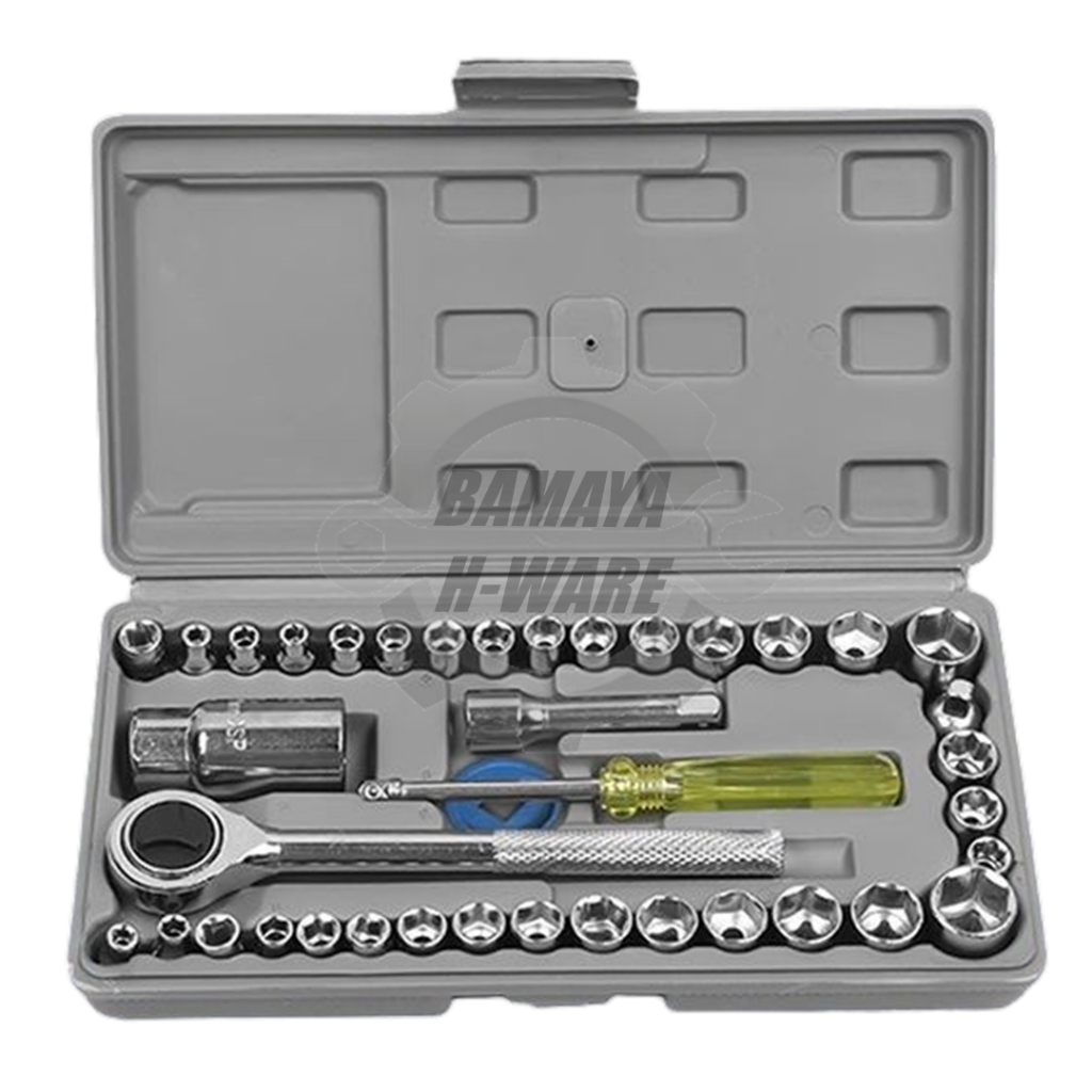 BMY 40PCS Box Socket Set . 40Pcs Car Repair Box Socket Set Combination ...