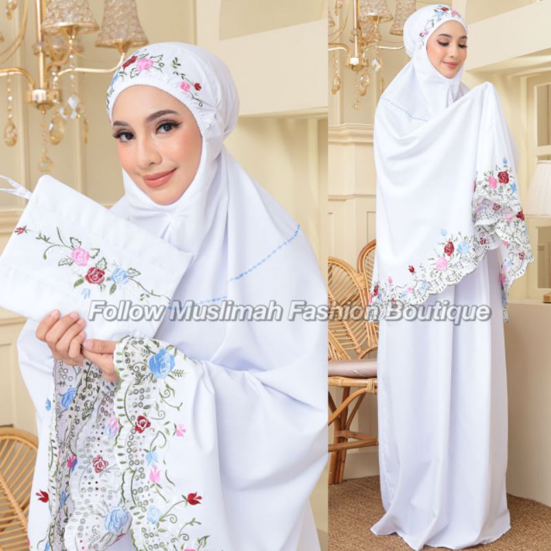 Telekung , Ready Stok, Corak Baru, Telekung Cotton, Telekung Free Bag ...
