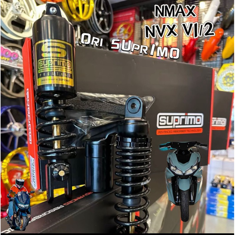 100% ORIGINAL SUPRIMO ABSORBER GAS 305MM YAMAHA NVX155 V1/V2 NMAX ...