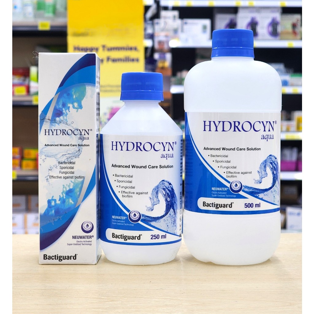 HYDROCYN AQUA ADVANCED WOUND CARE SOLUTION (100ML/250ML/500ML) | Shopee ...
