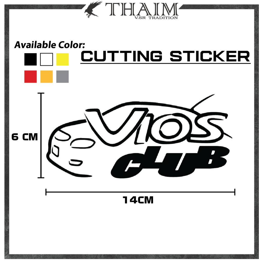 Universal Stylish Car Club Stickers - TOYOTA VIOS | Shopee Malaysia