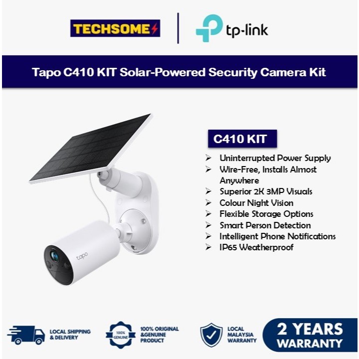 Tapo C410 KIT Solar-Powered Security Camera Kit | Shopee Malaysia