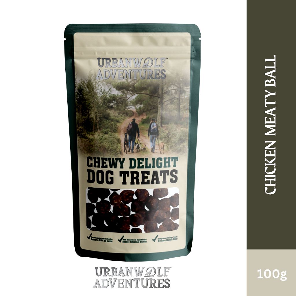 Urbanwolf Adventures Chewy Delight Dog Treats Chicken Meaty Ball - 100g ...