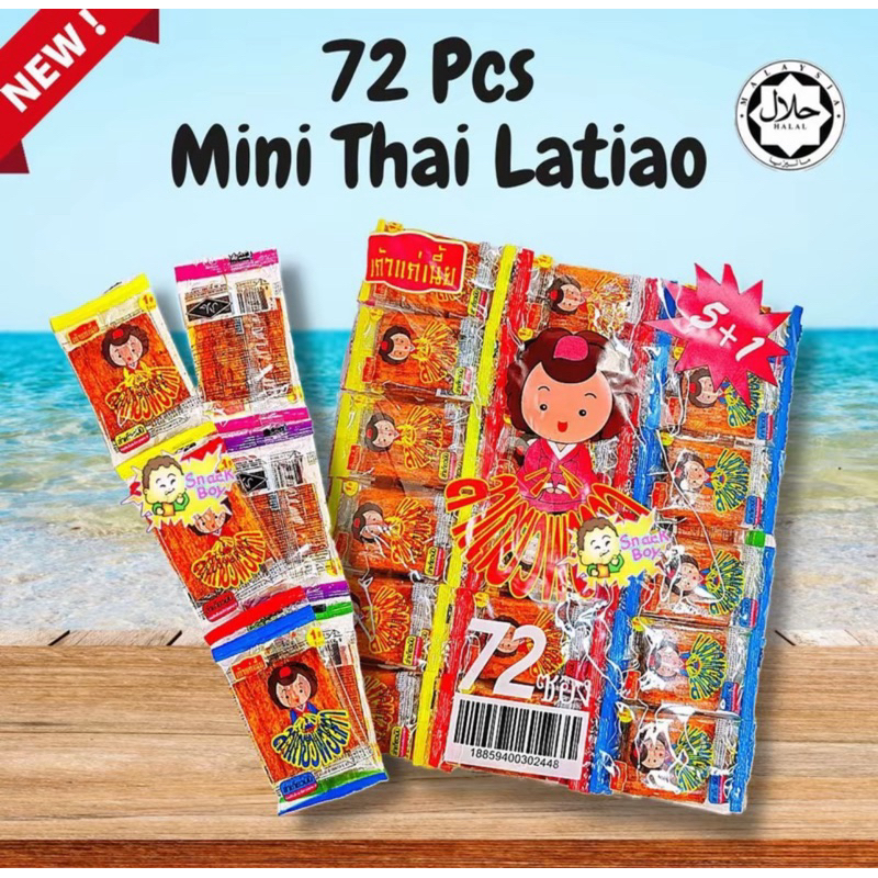 72pcs Halal Viral Mini Thai Latiao Spicy/ Mamaa Latiao / Food | Shopee ...