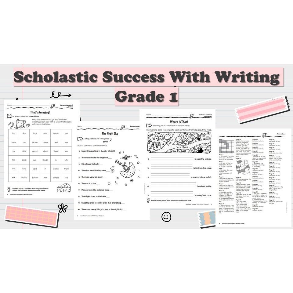 [PRE337] 49 pages Success With Writing Grade 1 Worksheet for Pre-school ...