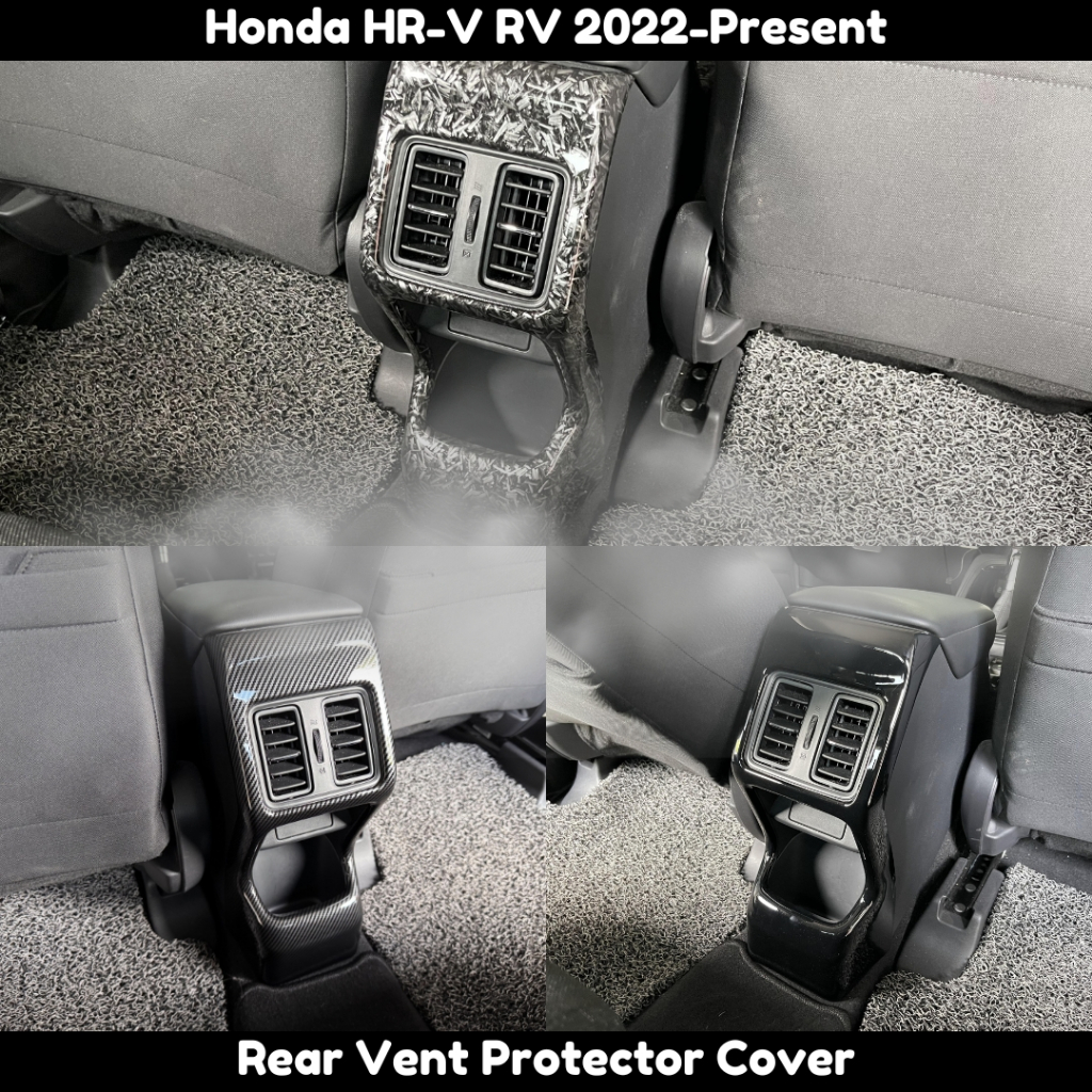 Honda HRV HR-V RV 2022-2025+ Forged Carbon Trim&Glossy Black Rear Air ...