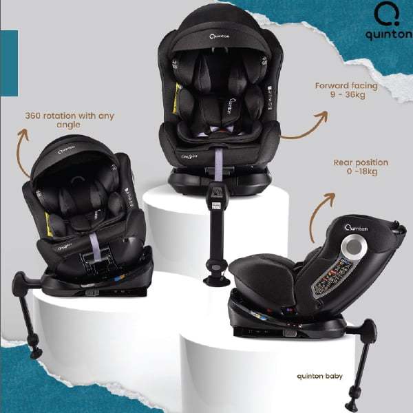 Quinton One Spin+ Spin 360 Car Seat For Newborn Up to 36kg (1 to 1 ...
