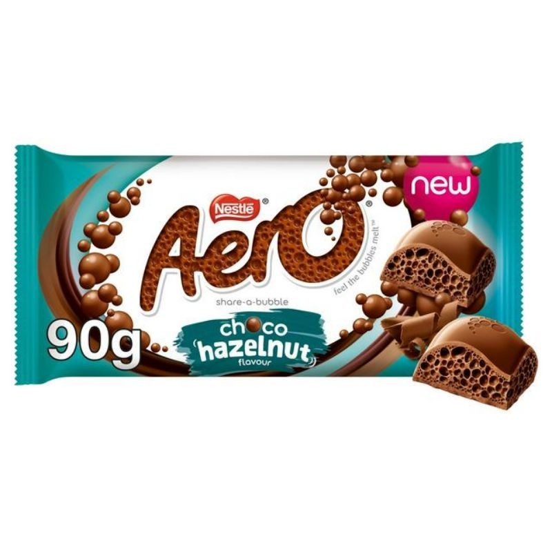 Nestle aero chocolate choco hazelnut sharing bar 90g | Shopee Malaysia