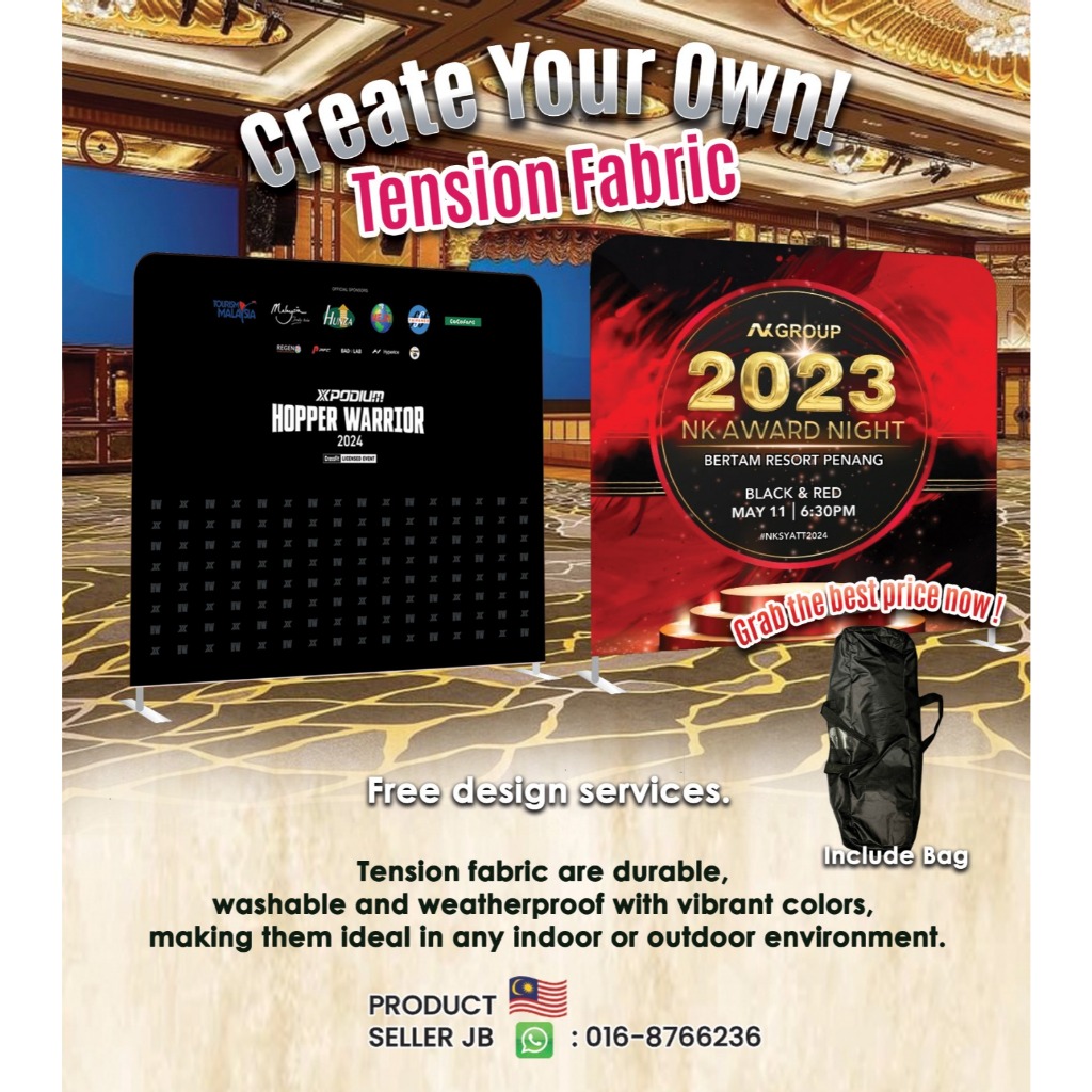 High Quality Custom tension fabric display stand backdrop display ...