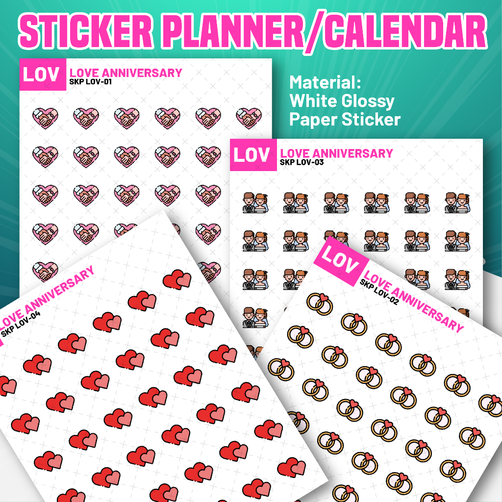 Love Anniversary Calendar Planner Sticker | Shopee Malaysia