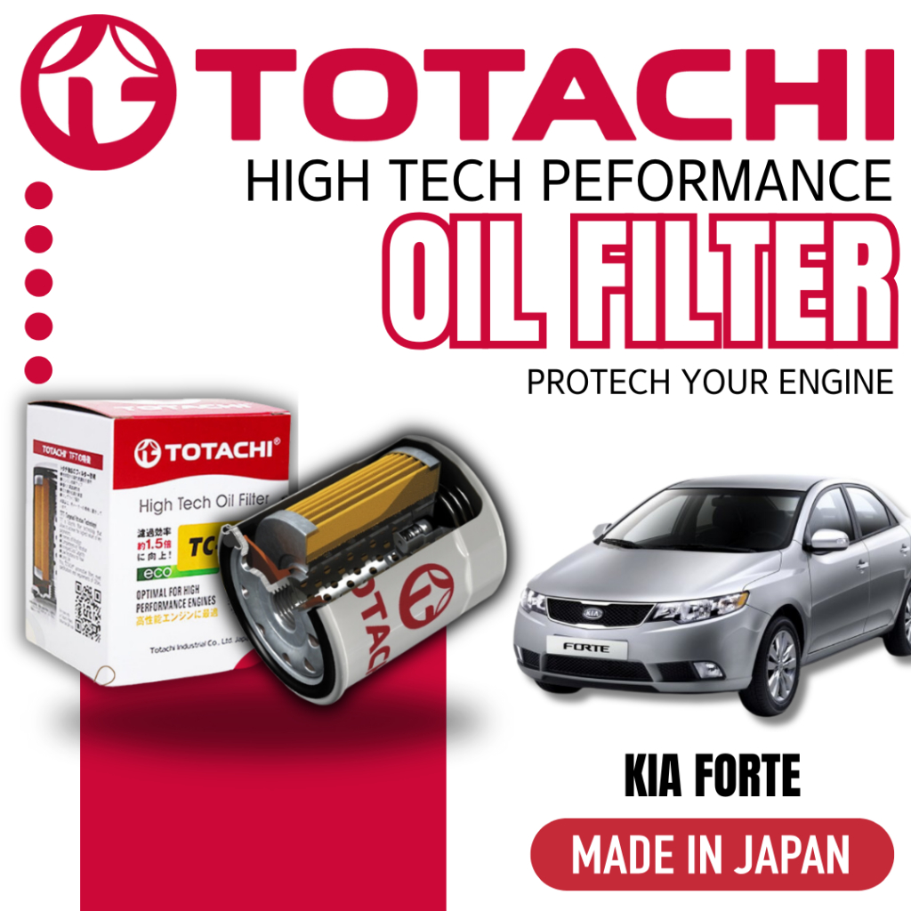 KIA FORTE - TOTACHI OIL FILTER HIGH TECH PERFORMANCE FILER [ ORIGINAL ...