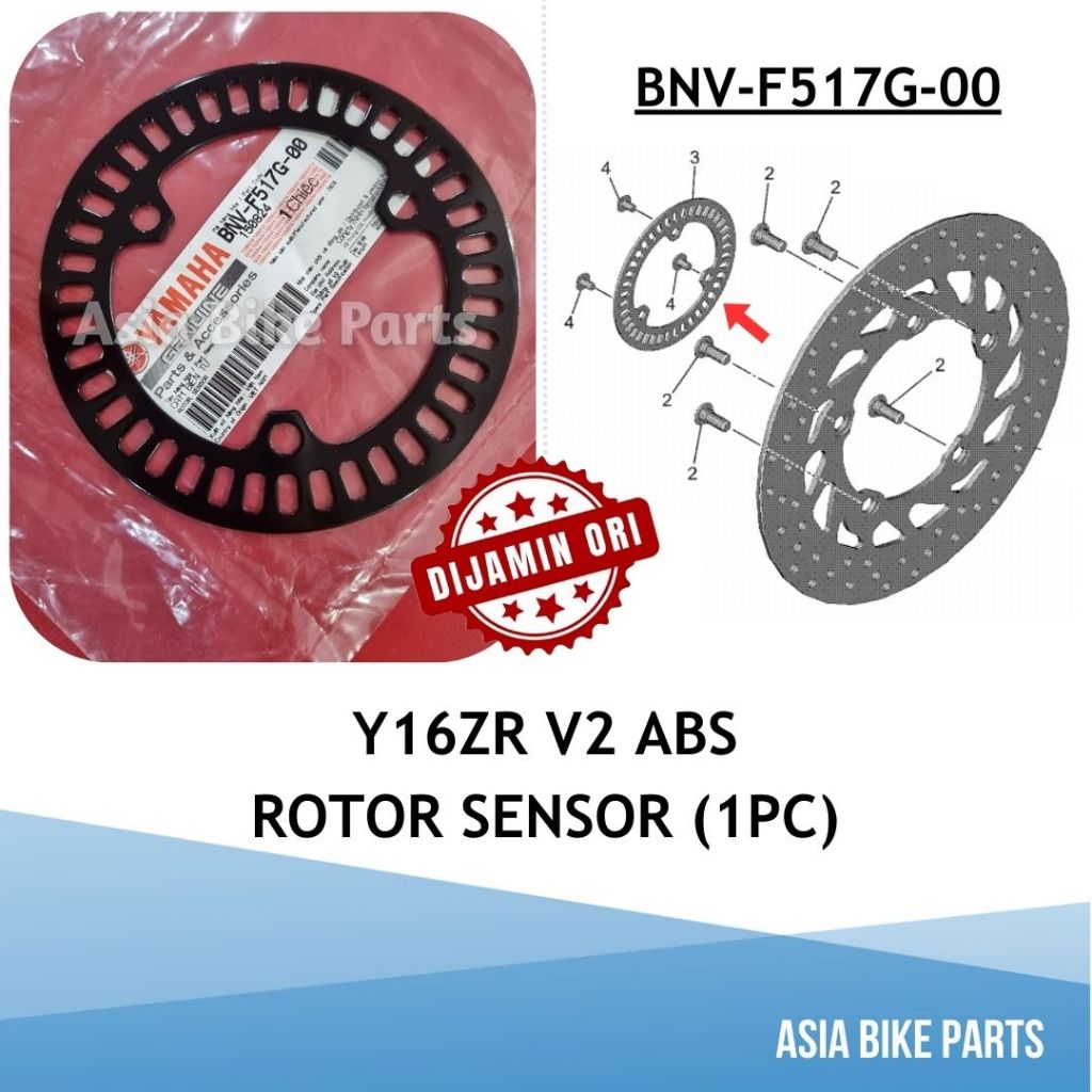 Yamaha Original Y16ZR V2 ABS Rotor Sensor Plate ABS Disc Sensor - BNV ...