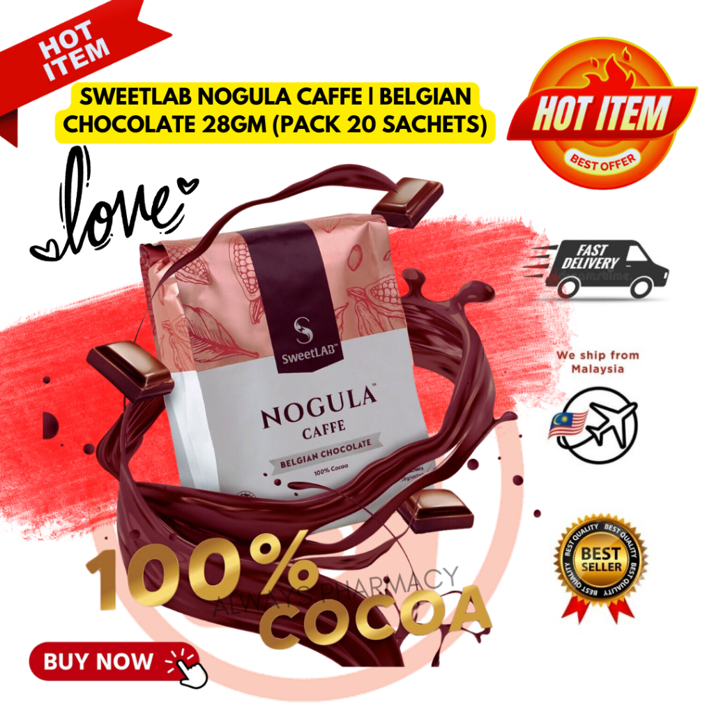 1 BIG PACK | SWEETLAB NOGULA CAFFE | BELGIAN CHOCOLATE 28GM (PACK 20 ...