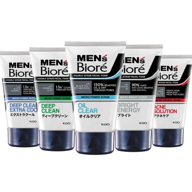 MENS BIORE DOUBLE SCRUB FACIAL FOAM 100G | Shopee Malaysia