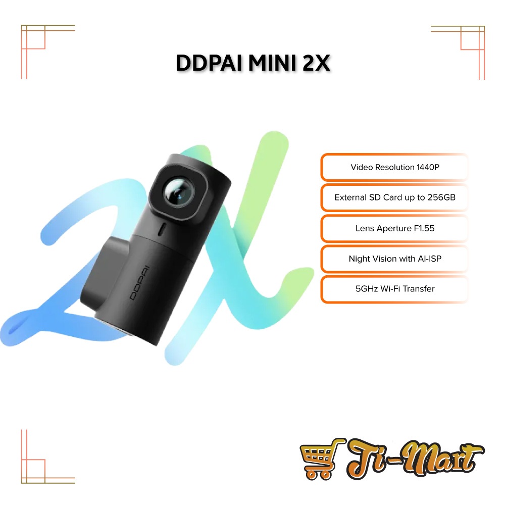 DDPAI Mini 2X Dash Cam [1440P 2K Quad HD | Night Vision | App & Voice ...