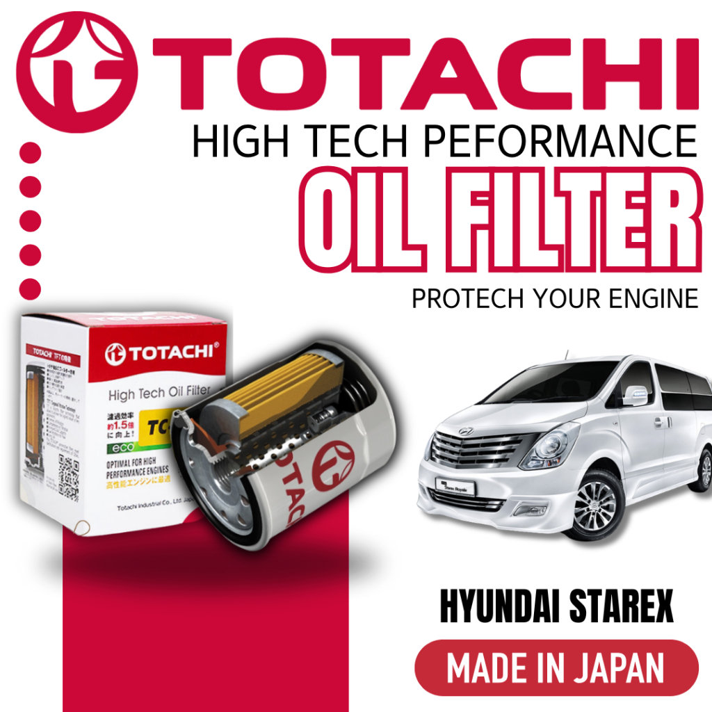 HYUNDAI STAREX - TOTACHI OIL FILTER HIGH TECH PERFORMANCE FILER ...
