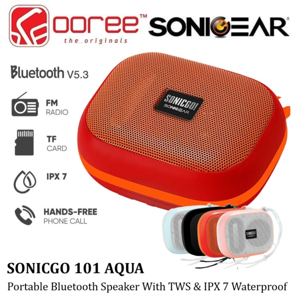 SONICGEAR SONICGO 101 AQUA PORTABLE BLUETOOTH SPEAKER WITH TYPE C ...