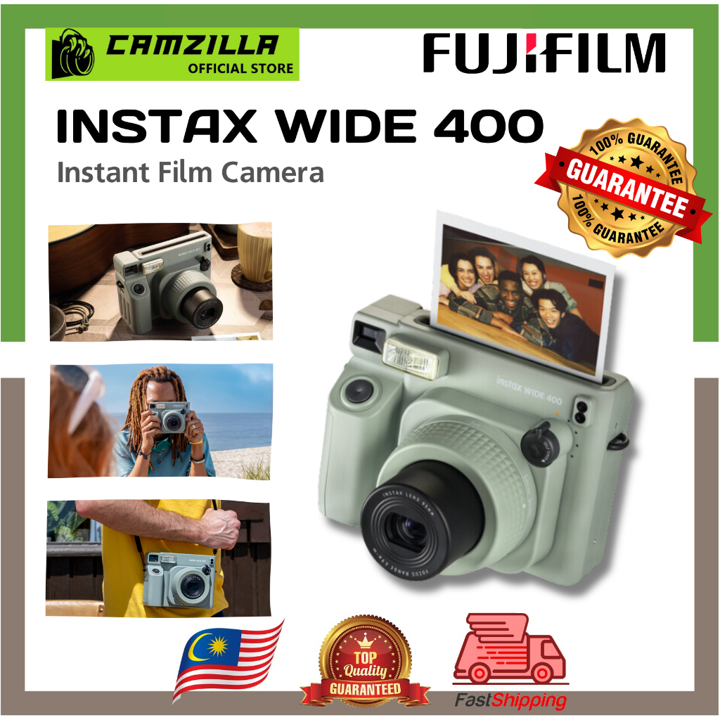 Fujifilm Instax Wide 400 instant camera, Automatic exposure and flash ...