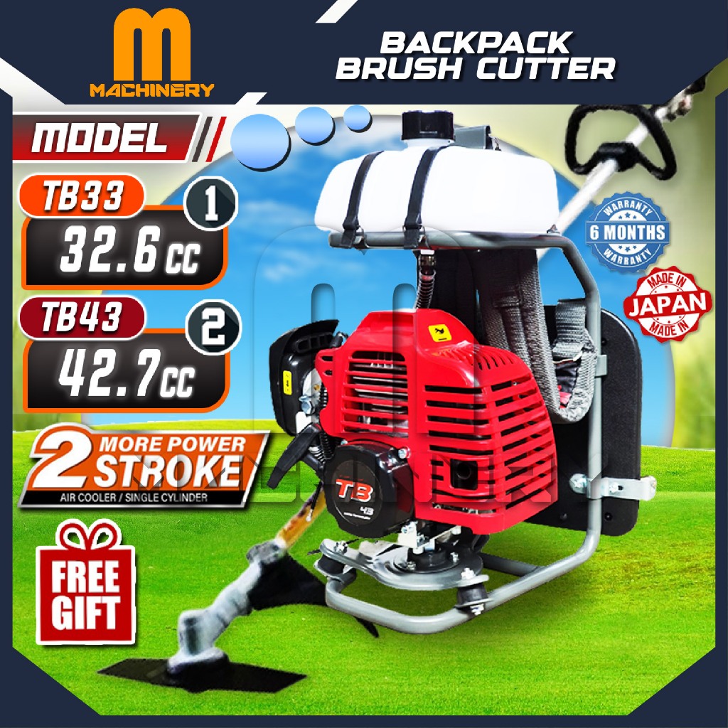 M.Machinery TB43 / TB 33 Knapsack Brush Cutter / Grass Cutter / Grass ...
