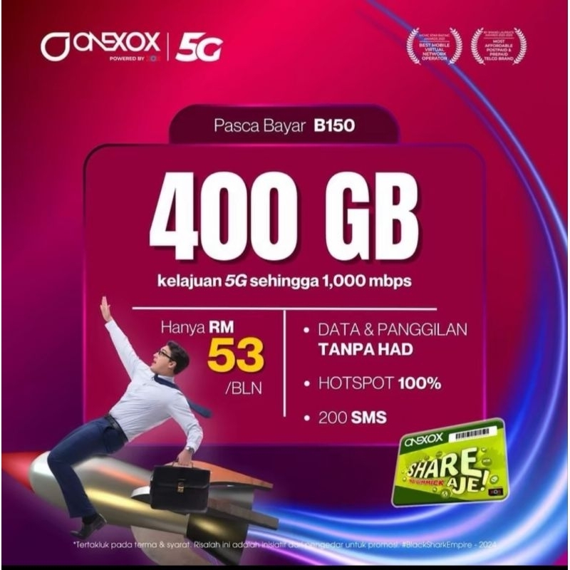 💥💥MEGA OFFER XOX 400GB HIGHSPEED DATA SIM KAD XOX POSTPAID 4G 5G💥💥 ...