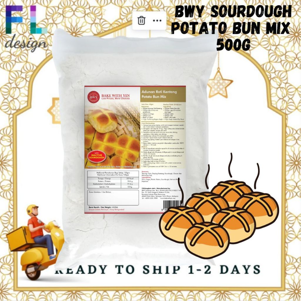 BWY SOURDOUGH POTATO BUN MIX 500G | Shopee Malaysia