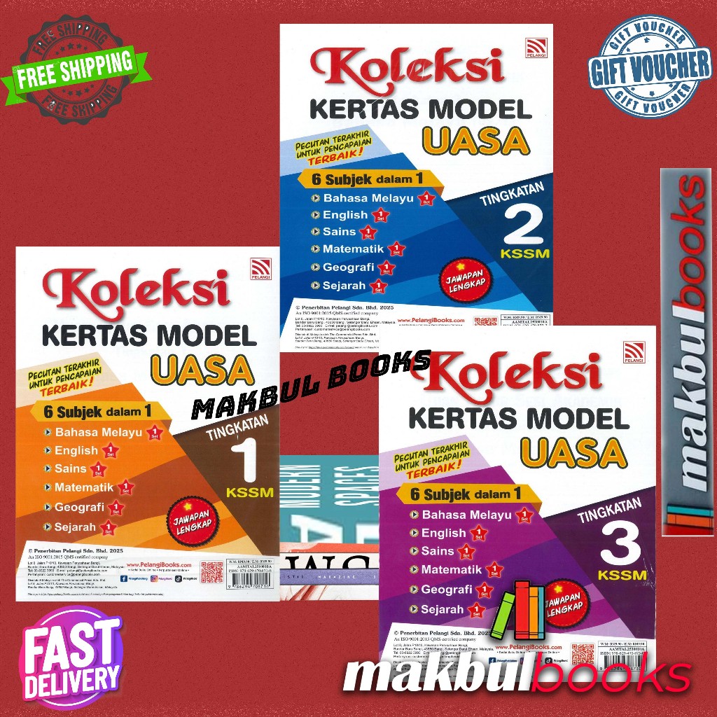PELANGI: KOLEKSI KERTAS MODEL UASA KSSM 2025 6 DALAM 1 TINGKATAN 1,2 & 3 | Shopee Malaysia
