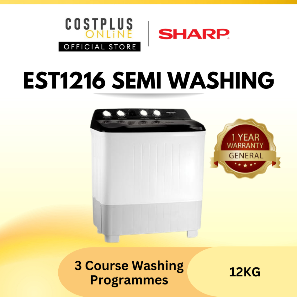 Sharp Semi Auto Washing Machine Washer 12KG EST1216 | Shopee Malaysia