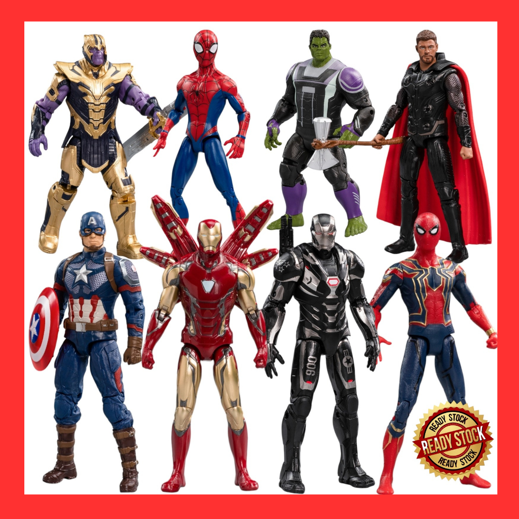 ZD Toys Marvel Legends Series S Thanos, Ironman MK85, Captain A, Iron ...