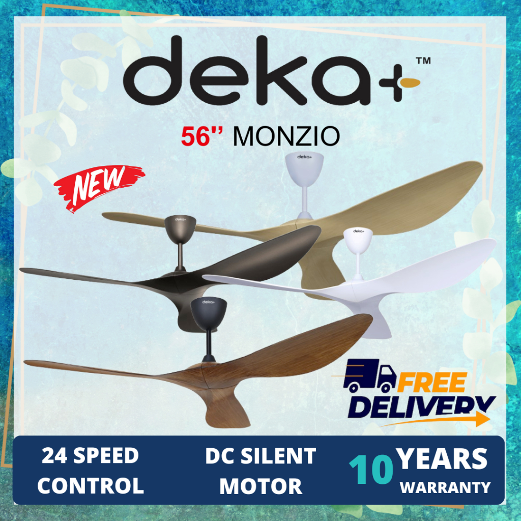 FREE SHIPPING 】 Deka + Monzio 56 DC Motor Remote Control Ceiling Fan ...