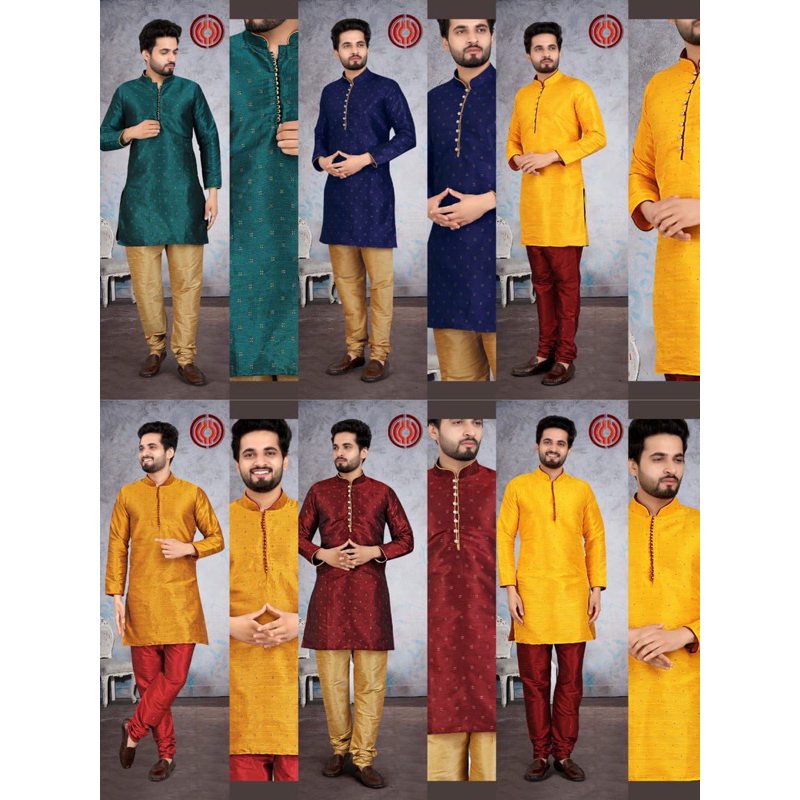 Premium Malabari Silk Kurta Pyjama Set for Men (Jippa with Pants ...