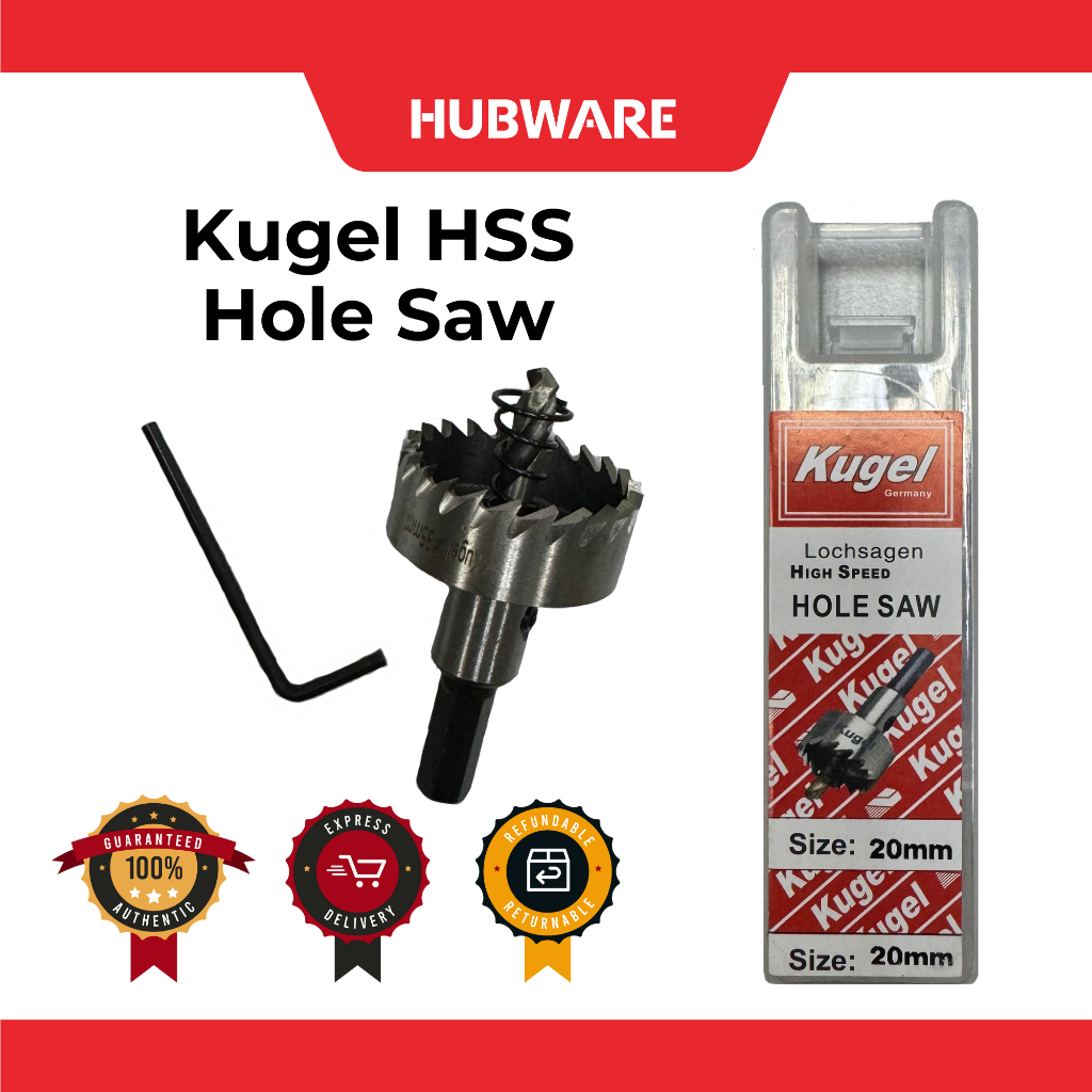 Kugel High Speed Steel (HSS) Hole Saw c/w Allen Key (13mm - 75mm ...